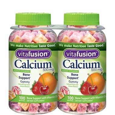 Vitafusion Calcium Adult Vitamins - 100 Gummies - 2 pack. - Walmart.com
