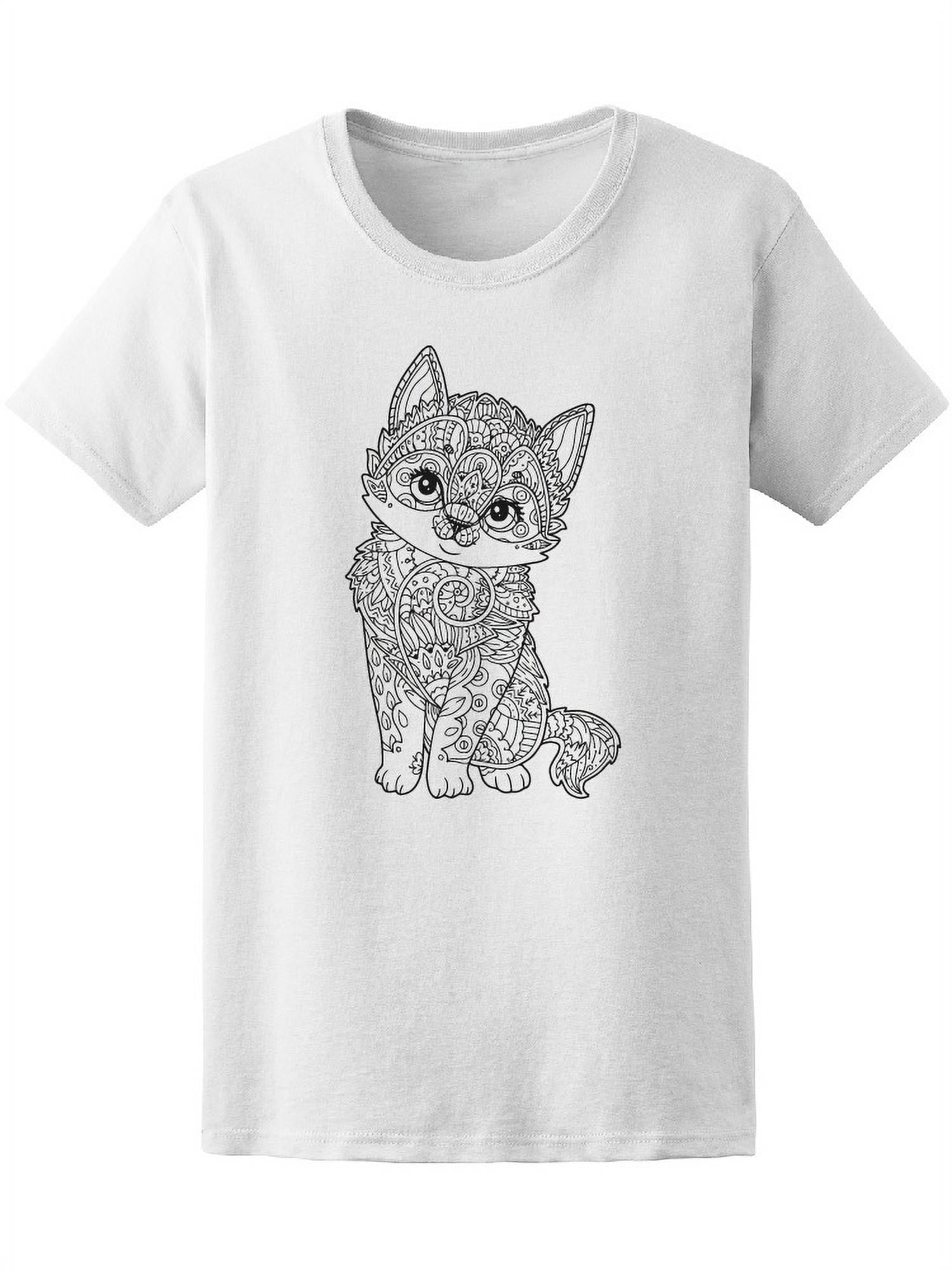 Zendoodle Cute Sitting Kitten Cat Women T-Shirt - Image by Shutterstock ...