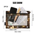 2 Pieces Pencil Bag Binder Pouches 3-Ring Page Turning Folder Pencil ...