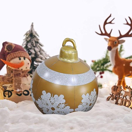 Light Up Pvc Inflatable Christmas Ball, 24 Inch Outdoor Christmas ...