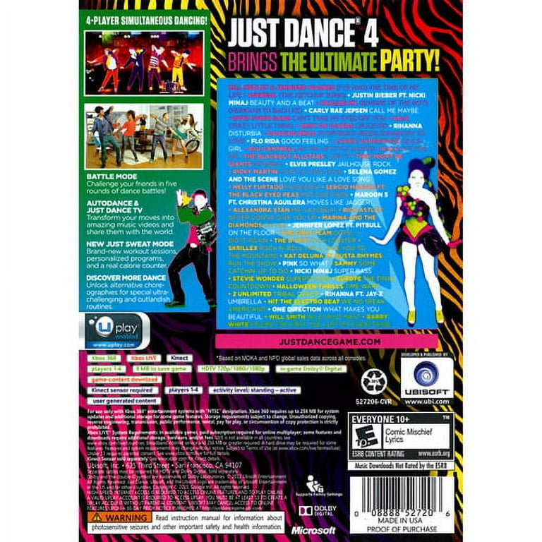 Just Dance All Song List