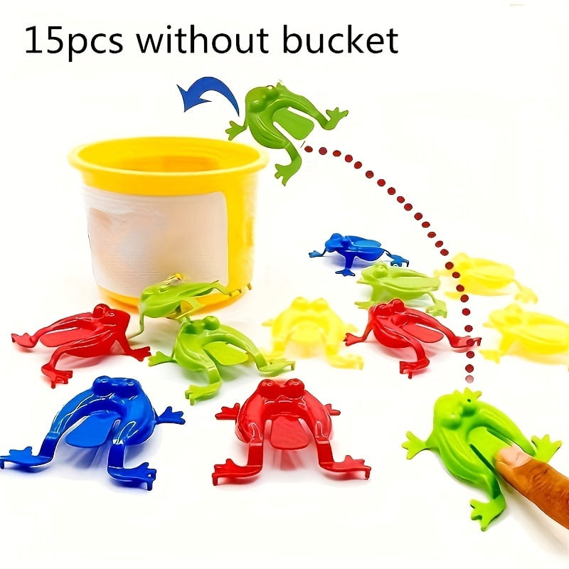 15pcs Vibrant Mini Jumping Frogs - Fun Finger Dexterity & Math Skills ...