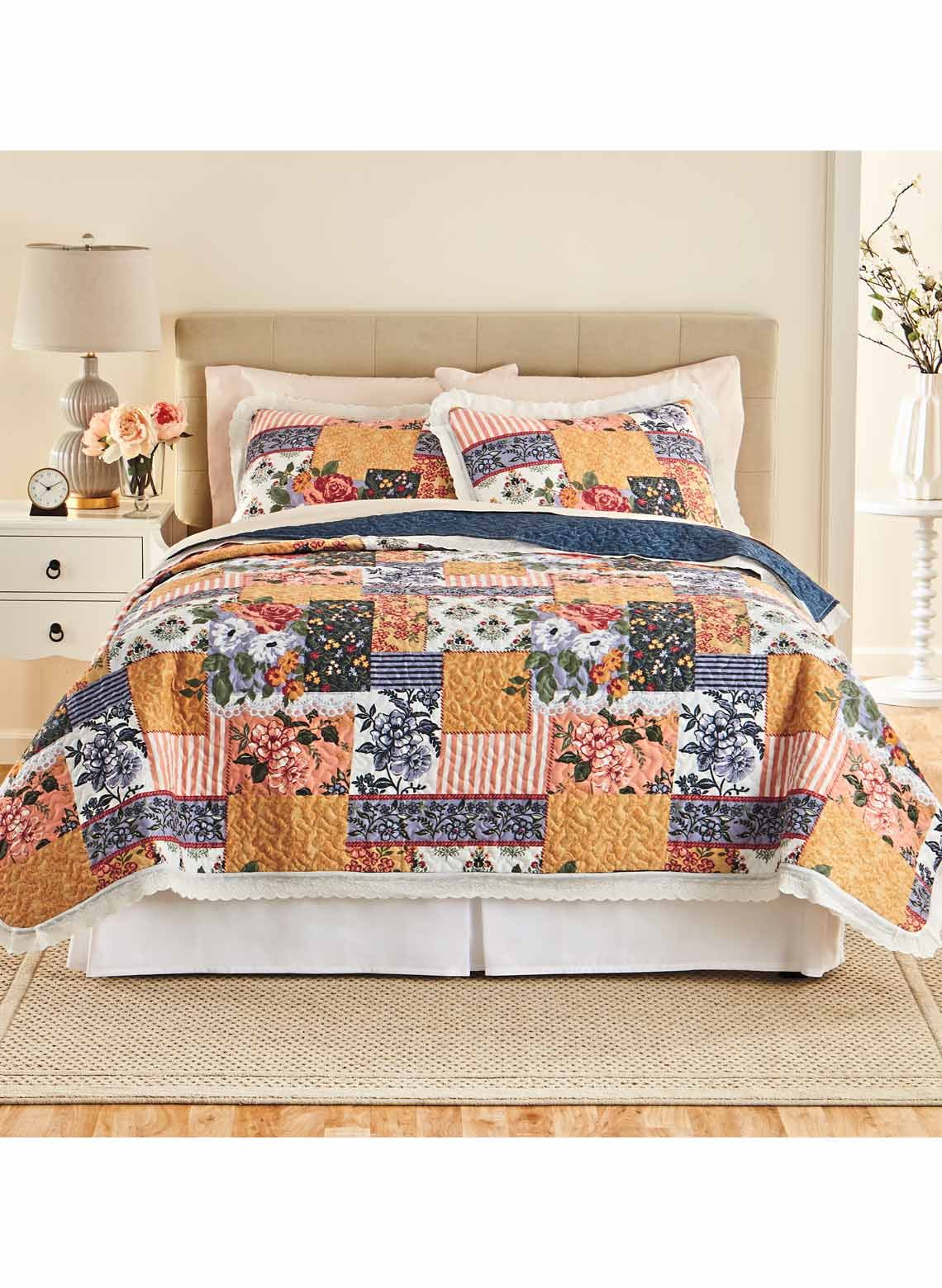 Ashley Patchwork Quilt Set - Walmart.com