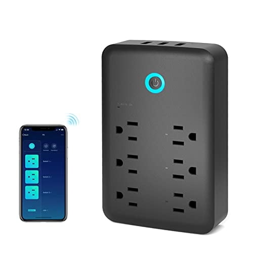 Extensor de enchufe inteligente GHome Smart 3 enchufes 3 puertos USB ...