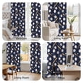 Baseballs Bats Blue Pattern Blackout Curtains,Triple Weaved Fabric ...