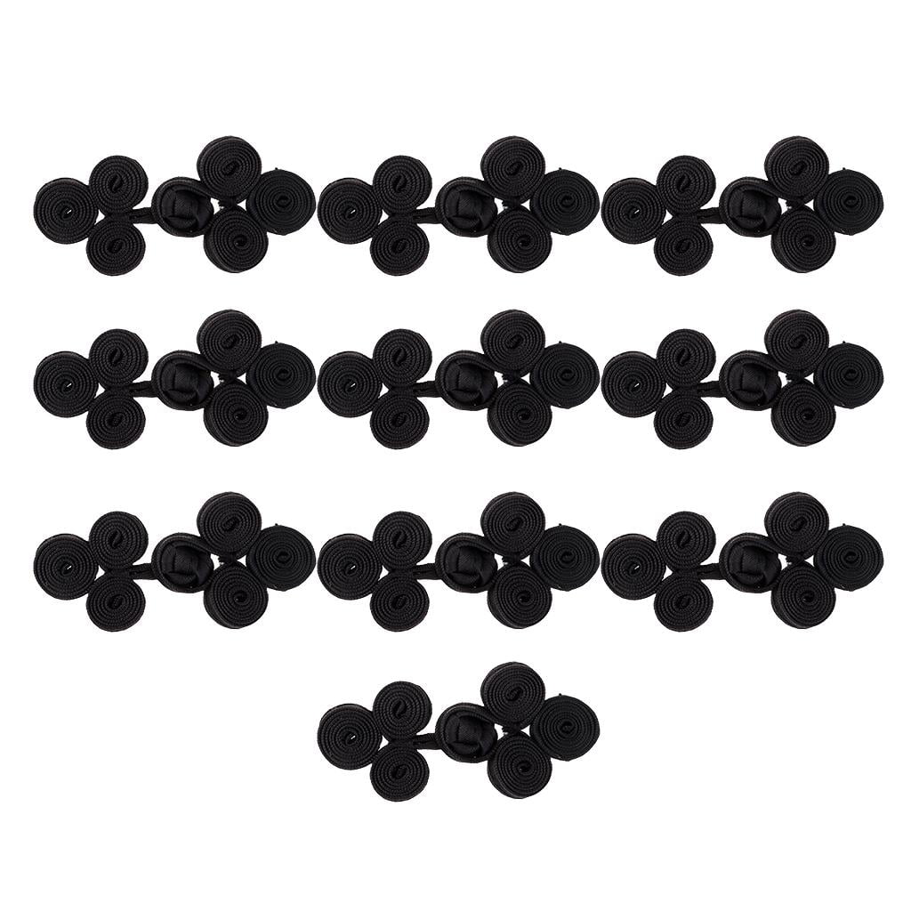 10 Pairs Handmade Beaded Chinese Frog Closures Buttons Knot Fastener ...