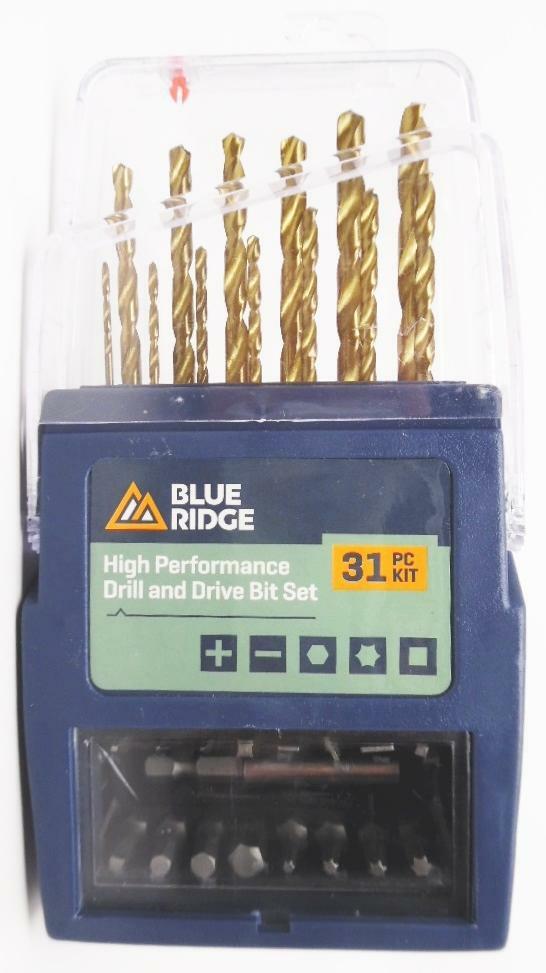 Blue Ridge Tools High Performance Drill and Drive Bit Set 31pc Kit ...