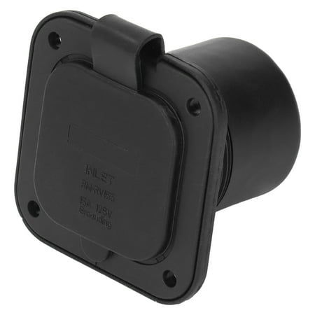 Flange Power Inlet, Straight Blade Male Receptacle Weather Resistant ...