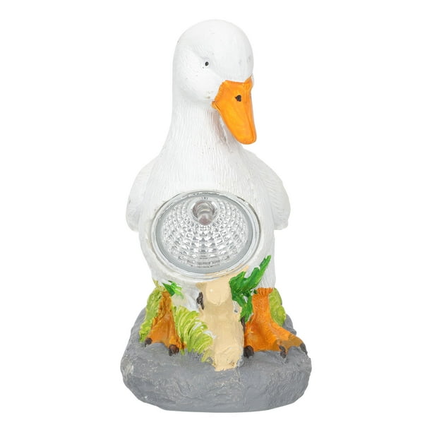 Garden Duck Solar Statue Figurine Lights Outdoor Statues Resin ...