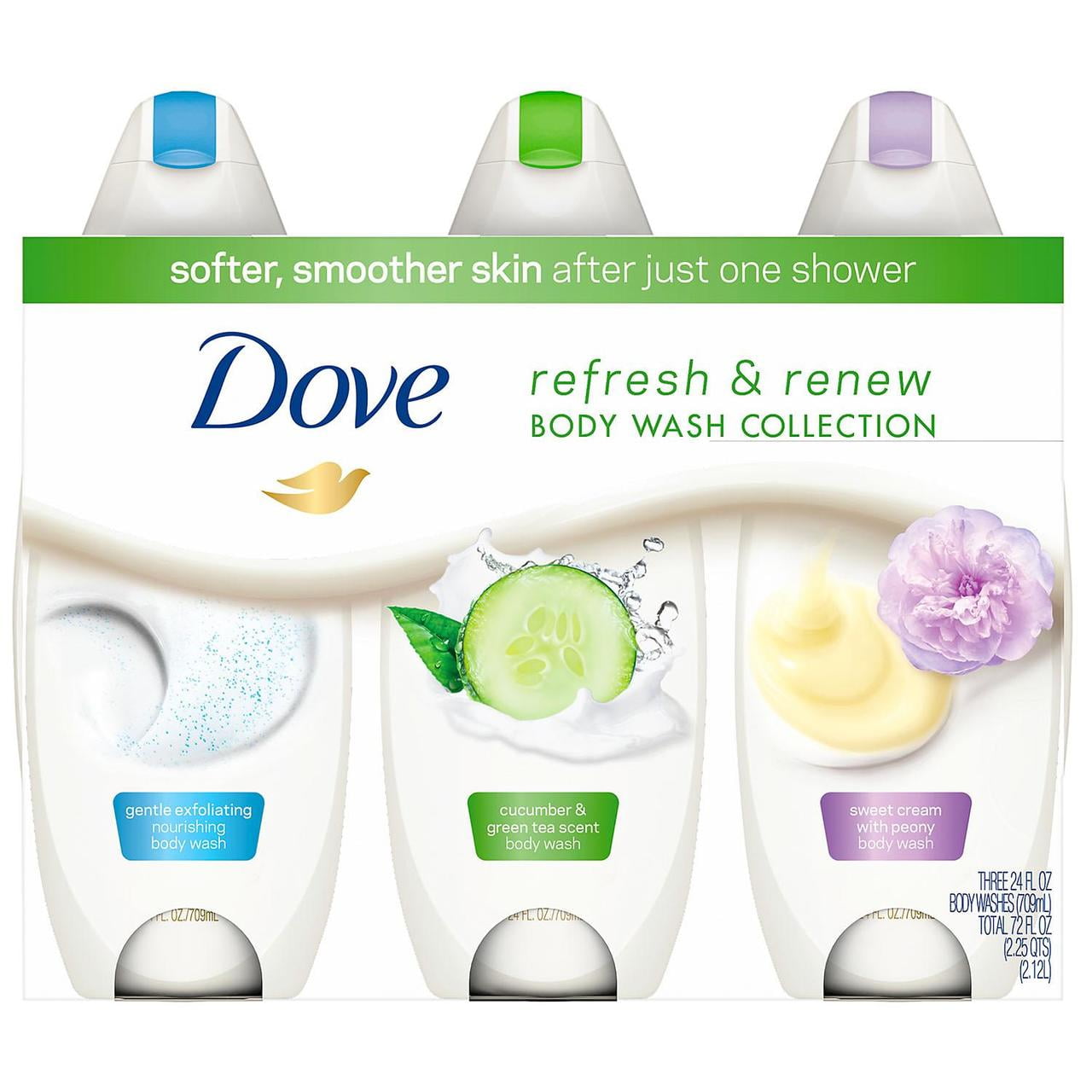 Dove Refresh And Renew Body Wash Collection 24 Oz 3 Pk