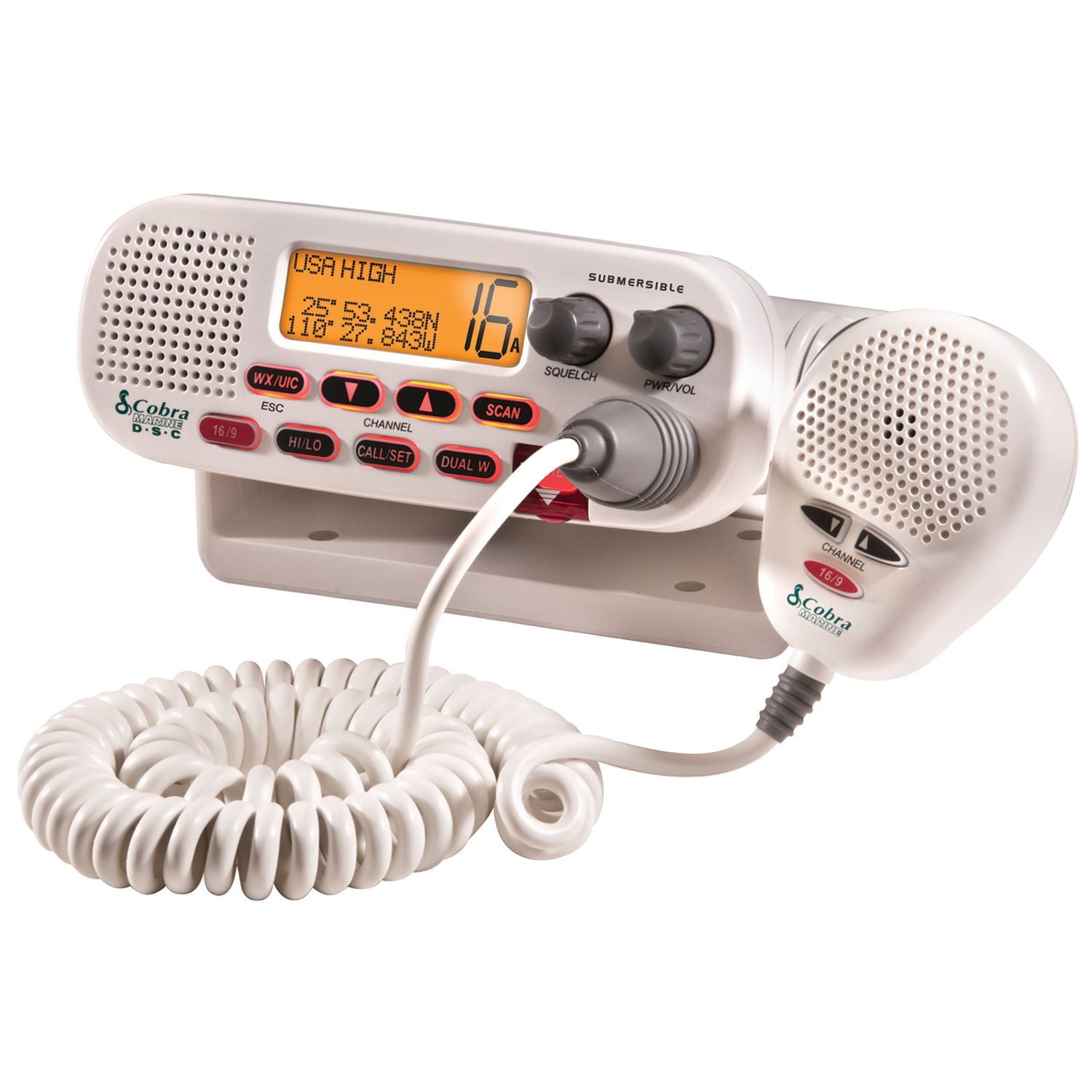 Click here for Cobra 25 Watt Fix Mount Vhf Marine Radio White prices
