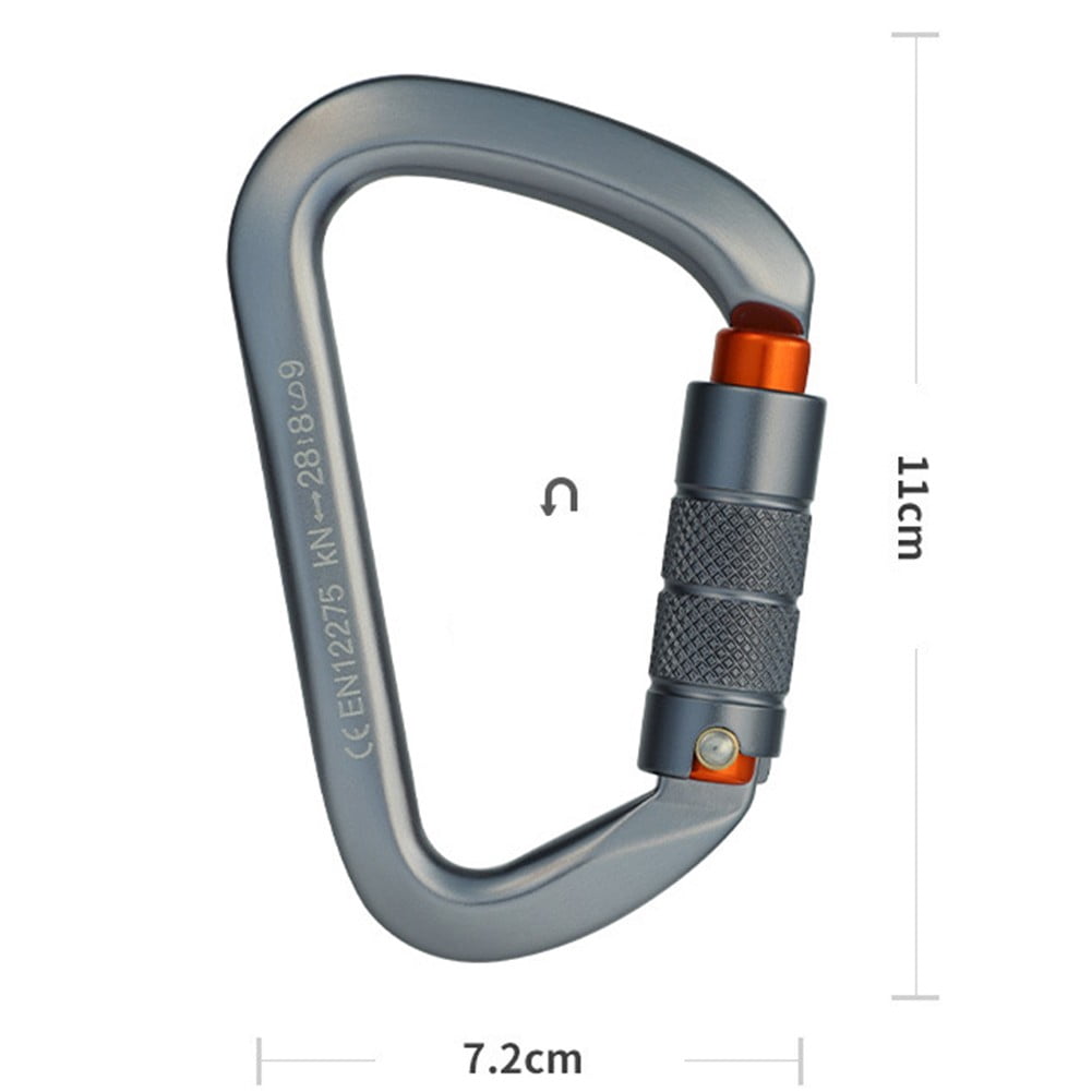 Rock Climbing Carabiner 28Kn Safety Connector Lock Spring-Loaded Gate ...
