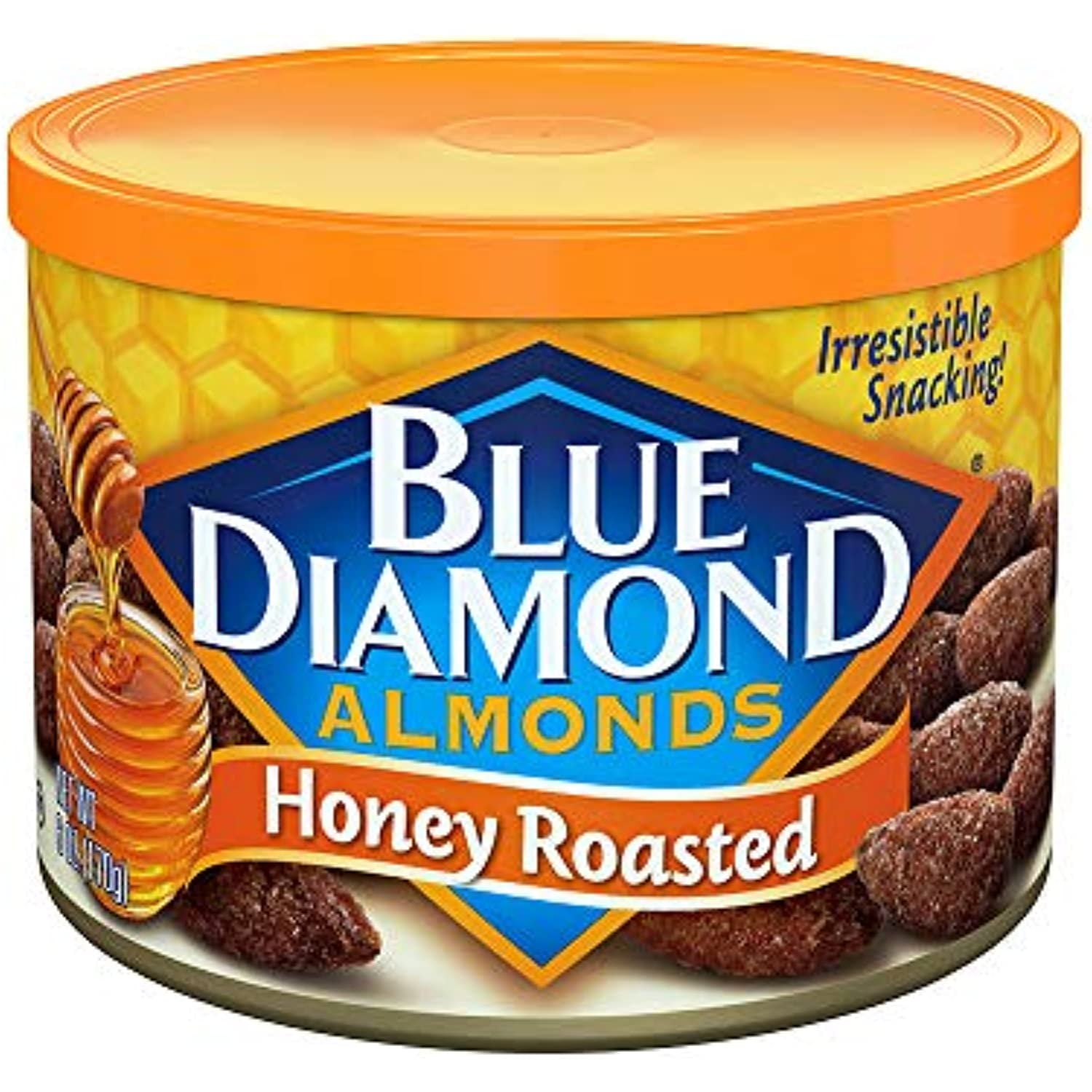 Blue Diamond Almonds Honey Roasted Snack Nuts, 6 Oz Resealable Cans ...