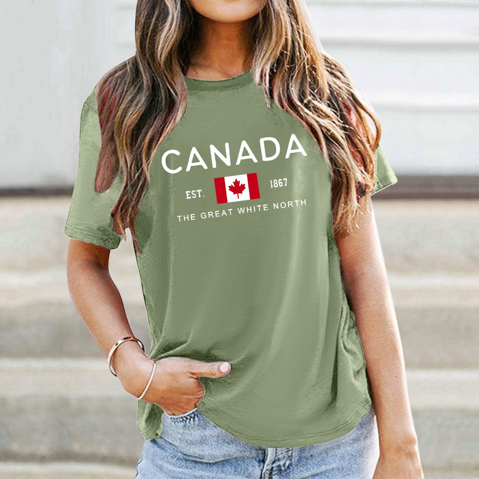 Click here for Willbest Cotton Tshirt Women Womens Canada Day Shi... prices