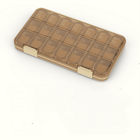 Large capacity 7-day pill box divides into small pill boxes to store ...