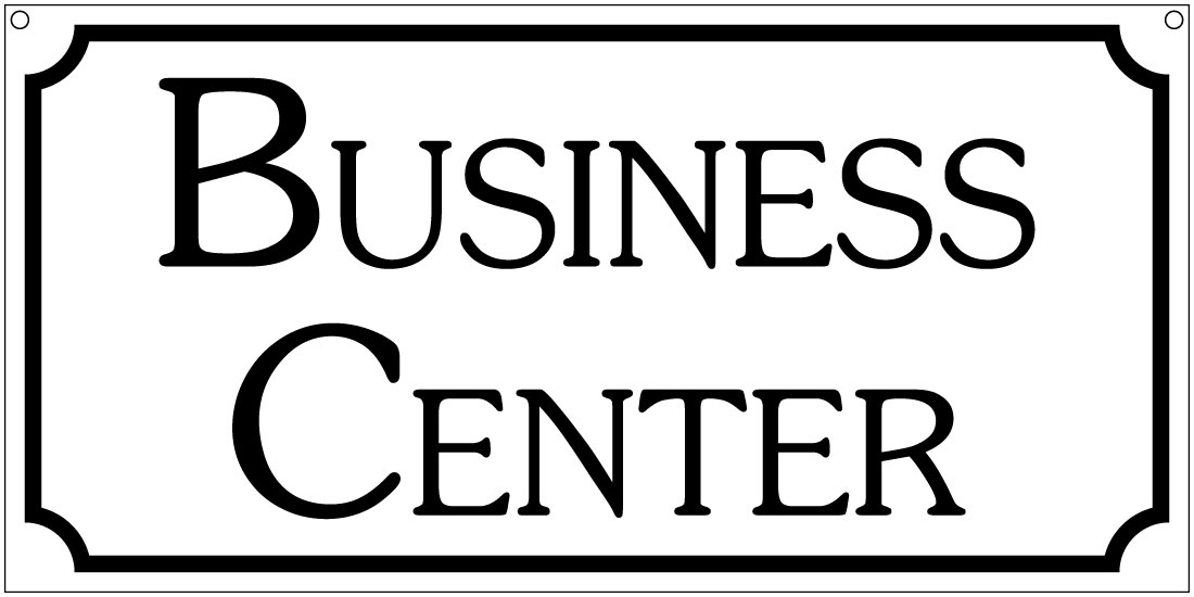 Business Center- 6x12 Aluminum office advertising sign - Walmart.com