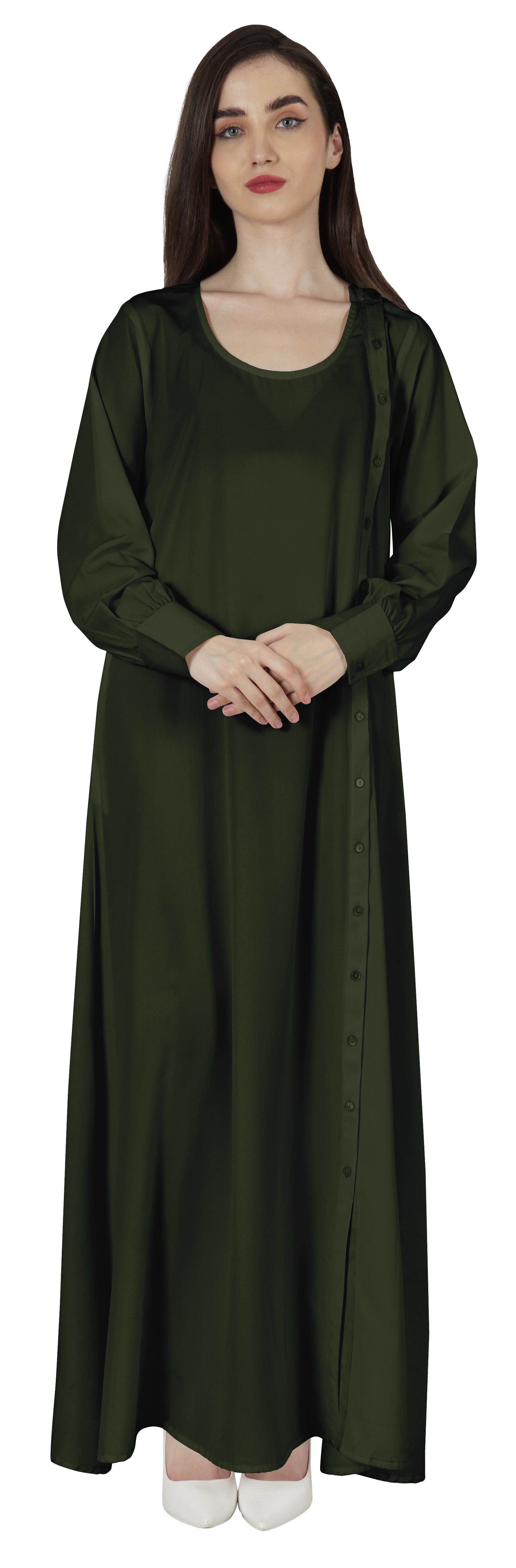 Bimba Women Islamic Prayer Dress With Hijab Cuff Sleeves Traditional ...
