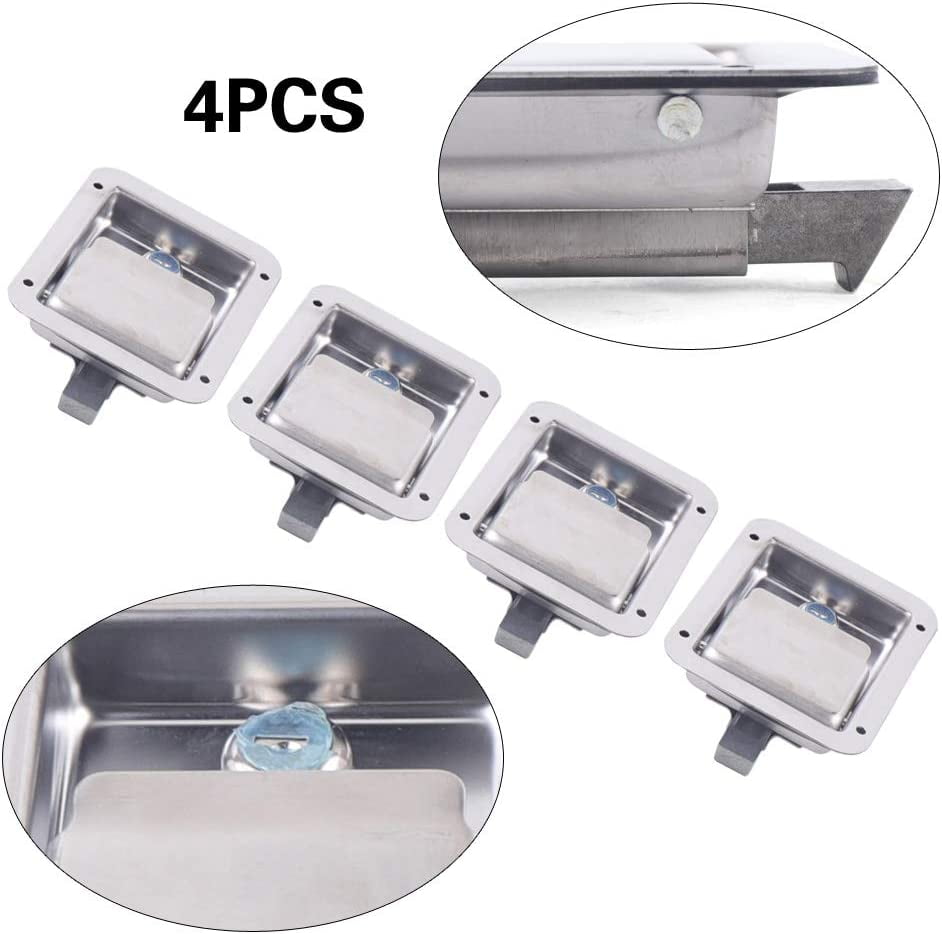 Fichiouy 4PCS Door Tool Box Lock Latch with Gasket 304 Stainless Steel ...