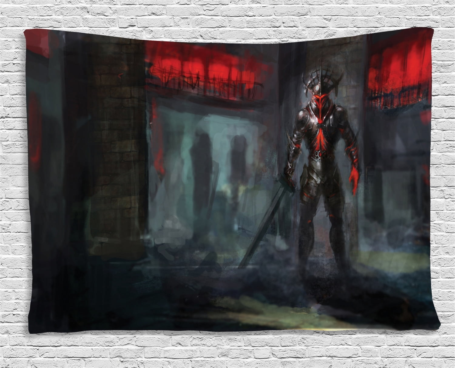 Fantasy World Decor Tapestry, Fictional Reverent Character Fire Temple ...