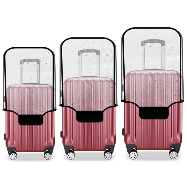 JZRSuitcase 3PCS Clear Suitcase Cover Protectors ,PVC Luggage Cover Set ...