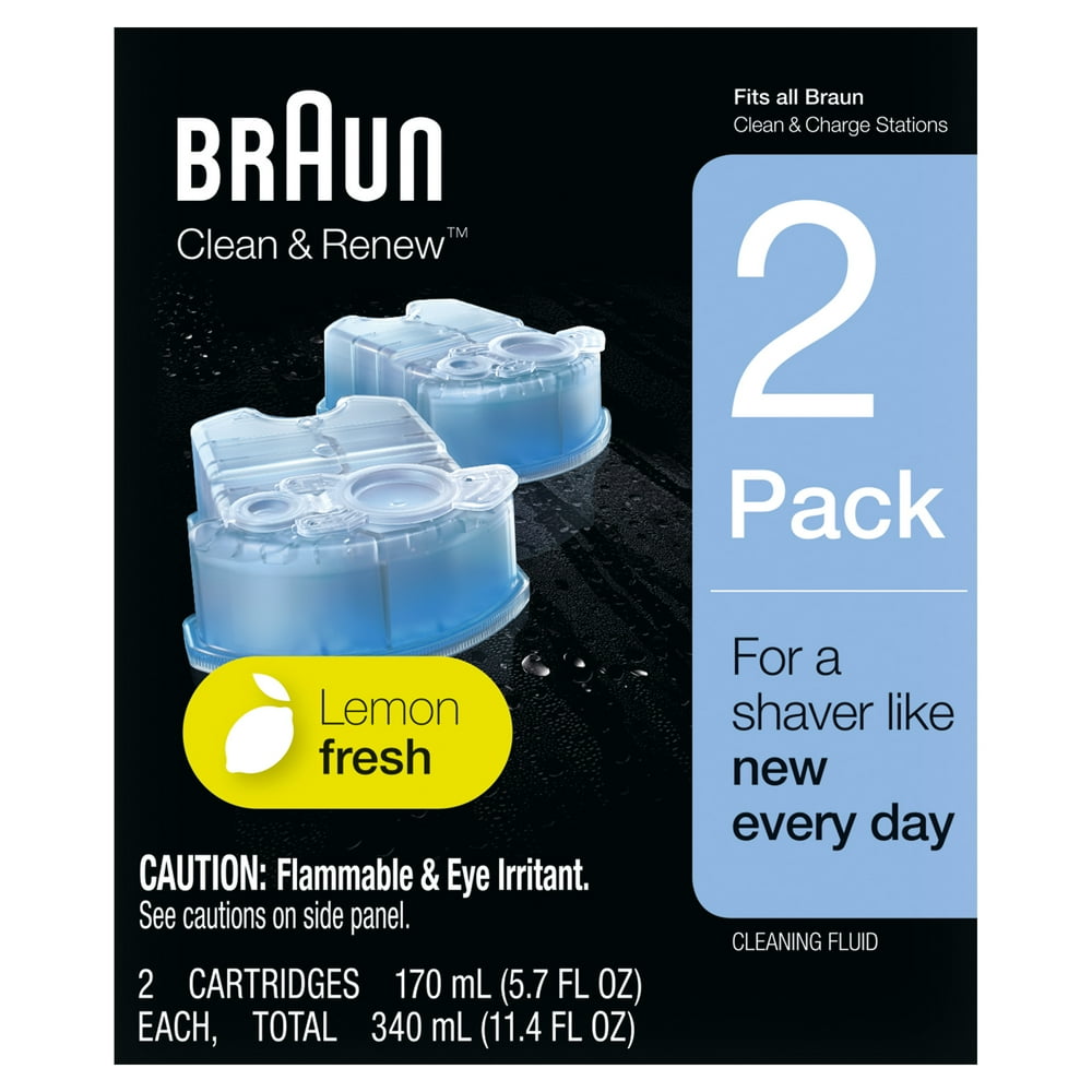 Braun Clean & Renew Refill Cartridges CCR, Lemon Fresh, 2 Pack ...