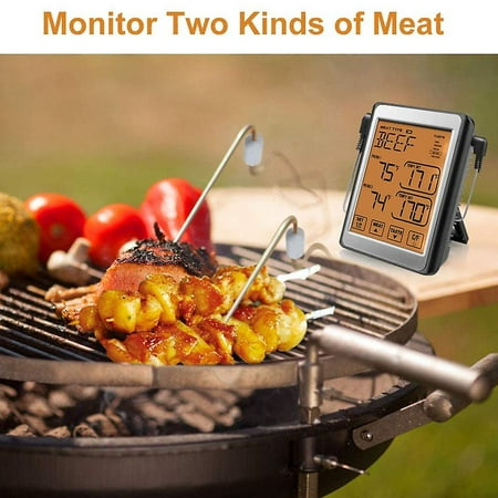 Digital Grid Thermometer with 2-Probe Thermometer, Color Display ...