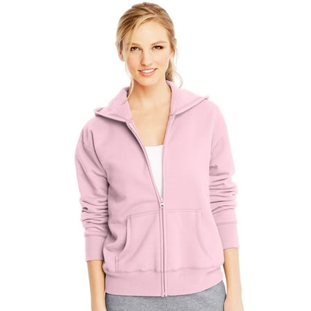 Hanes Womens ComfortSoft EcoSmart Full-Zip Hoodie Sweatshirt, M, Pale ...