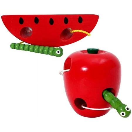 Wooden Lacing Fruit Threading Toy for Kids' Early Learning and Fine ...