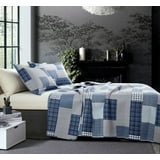 Jessy Home Patchwork Bedspread Set Queen Full Microfiber Plaid Quilt ...