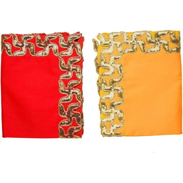 Red Large Decorative Silk Cloth Chunari (Size :- 40 Inches x 40 Inches ...