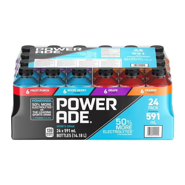 POWERADE Team Pack 591mL Bottles, 24 Pack, 24 x 591mL - Walmart.ca