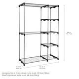 Free Shipping! Mainstays Closet Organizer System with 4 Shelves Clothes ...