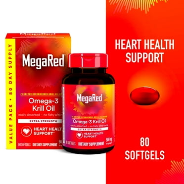 MegaRed Advanced 800mg 6X Absorption Softgels (80 Count In A Box ...