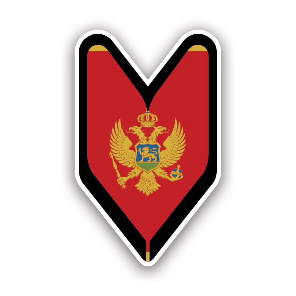 Montenegrin Driver Badge Sticker Decal - Self Adhesive Vinyl ...