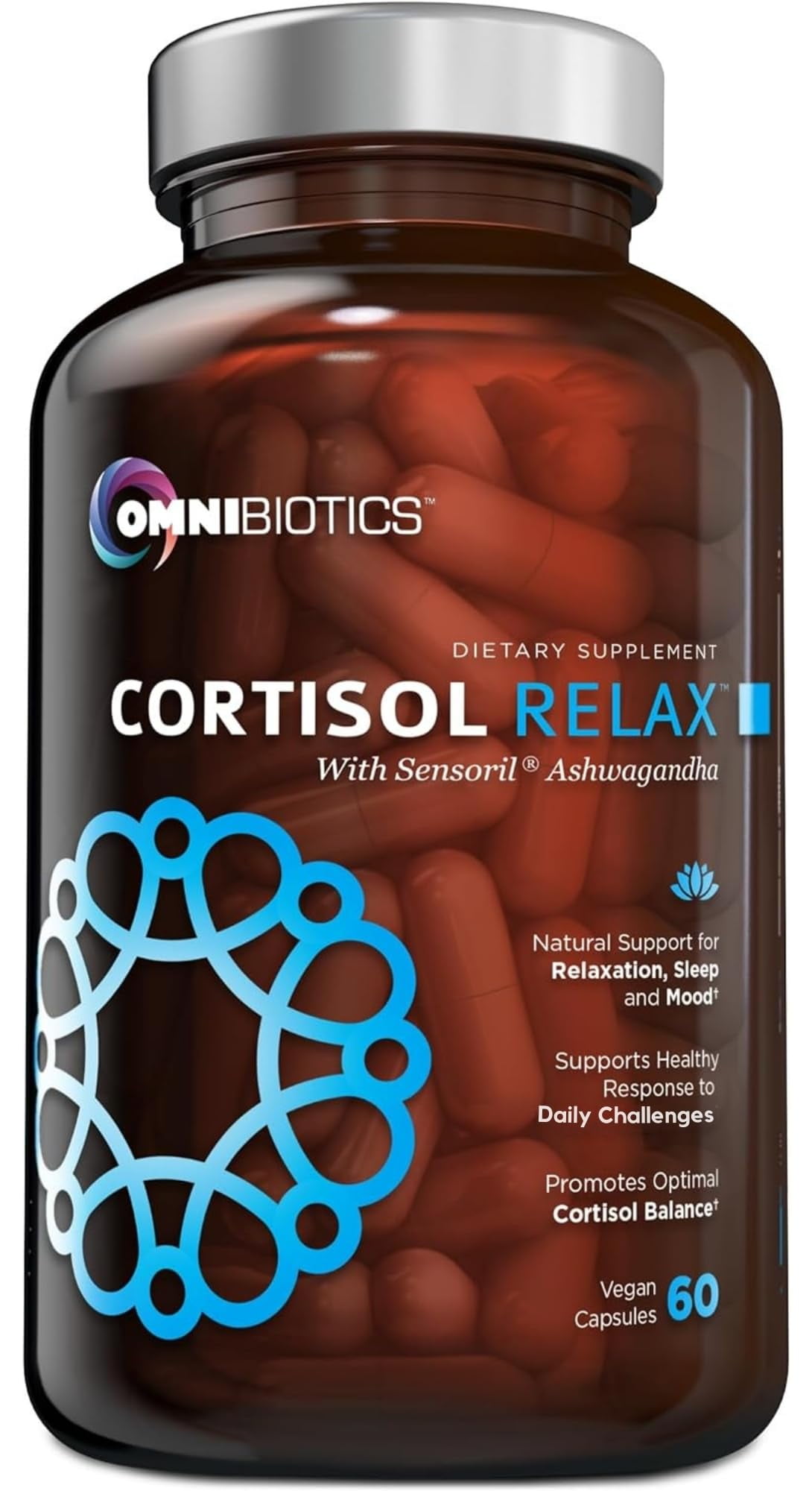 Suplemento Cortisol Relax de OmniBiotics con Ashwagandha 60 cápsulas ...