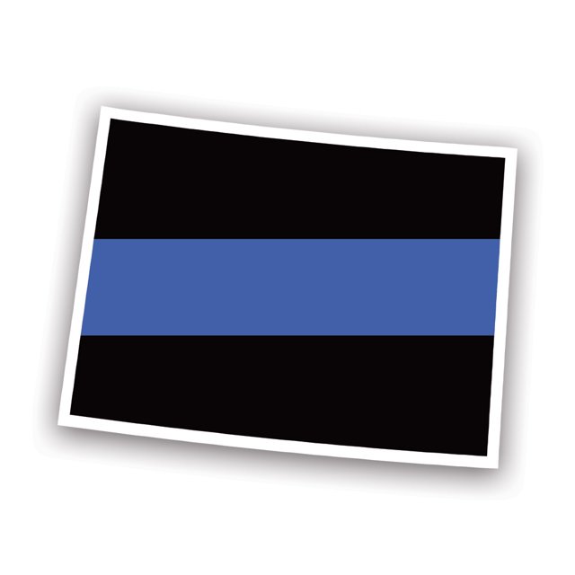 Colorado State Shaped The Thin Blue Line Sticker Decal - Self Adhesive ...