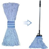 24 oz Loop-End Cotton String Mop Head, Heavy Duty String Mop Refills, 6 ...