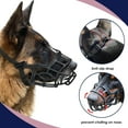BinDamon Dog Muzzle, Breathable Basket Design, Soft Rubber, Adjustable Fit, Stops Biting ...