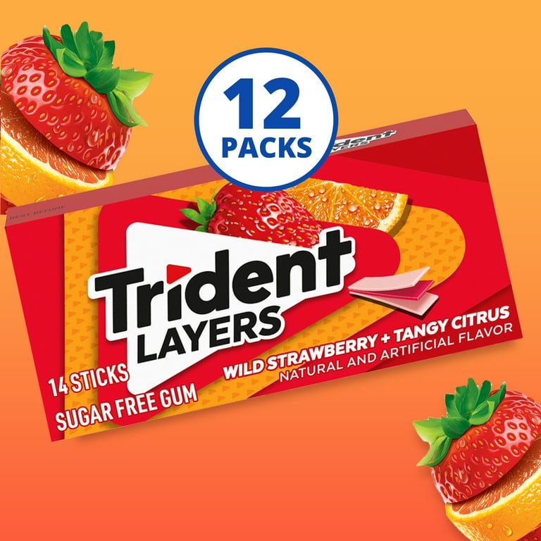 Trident Layers Gum Strawberry Citrus