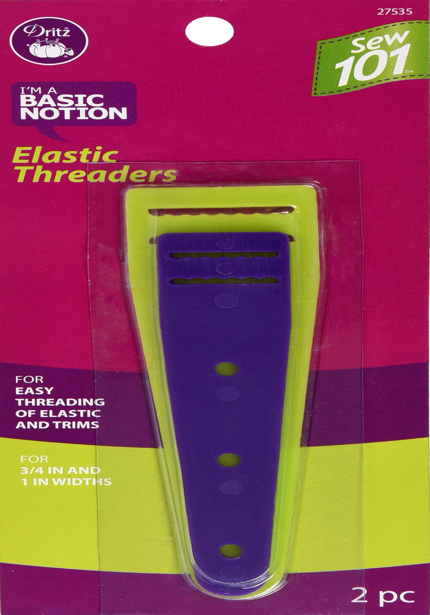Dritz Sew 101 Elastic Threaders 3/4" & 1"- - Walmart.com