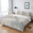 4 Piece Duvet Cover Set Queen, Middle Earth Map on Retro Soft ...