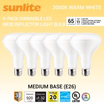 Sunlite LED G16.5 Light Bulb, 5 Watts (40W Equivalent), Candelabra E12 Base, Dimmable, Frost ...