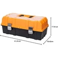 17-Inch Plastic Tool Box,3-Tiers Multi-Function Storage Portable ...
