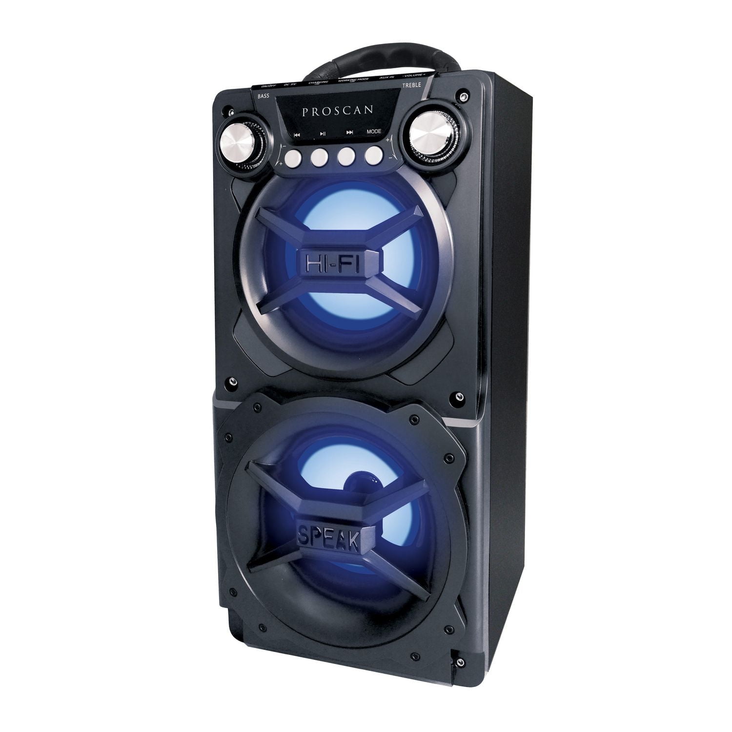 Click here for Proscan Bluetooth Portable Led Speaker - Black prices