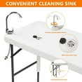 Zimtown 45" Fish Fillet Table, Portable Folding Fish Cleaning Table ...
