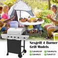 Grill Parts for Nexgrill 4 Burner, Cast Iron Cooking Grid Grates ...