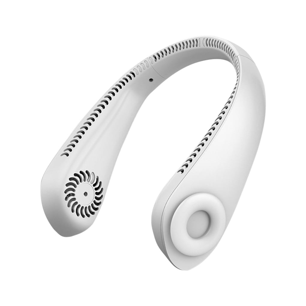 Smilepp Air Cooling Fan USB Rechargeable Adjustable Neck Hanging Fan ...