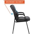 CLATINA Waiting Room Guest Chair with Padded Arm Rest Leather Guest ...