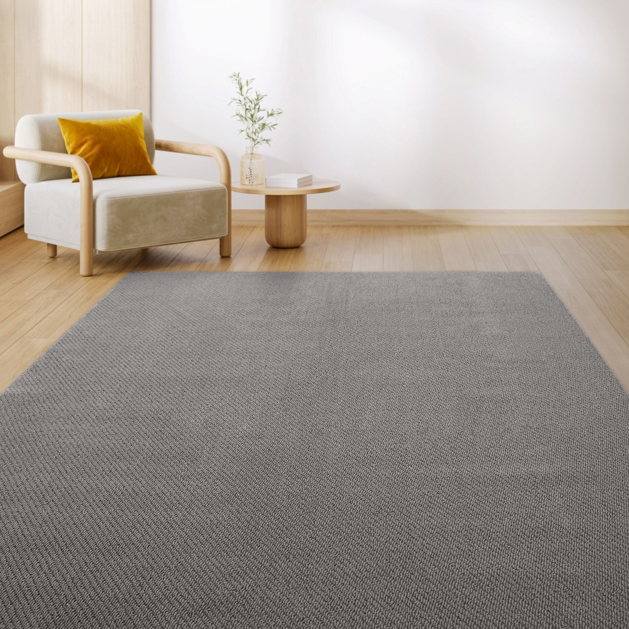 Mainstays Basic Tufted Silver Grey  Machine Washable Area Rug 6x8  Ideal For Any Room In The House 6x8