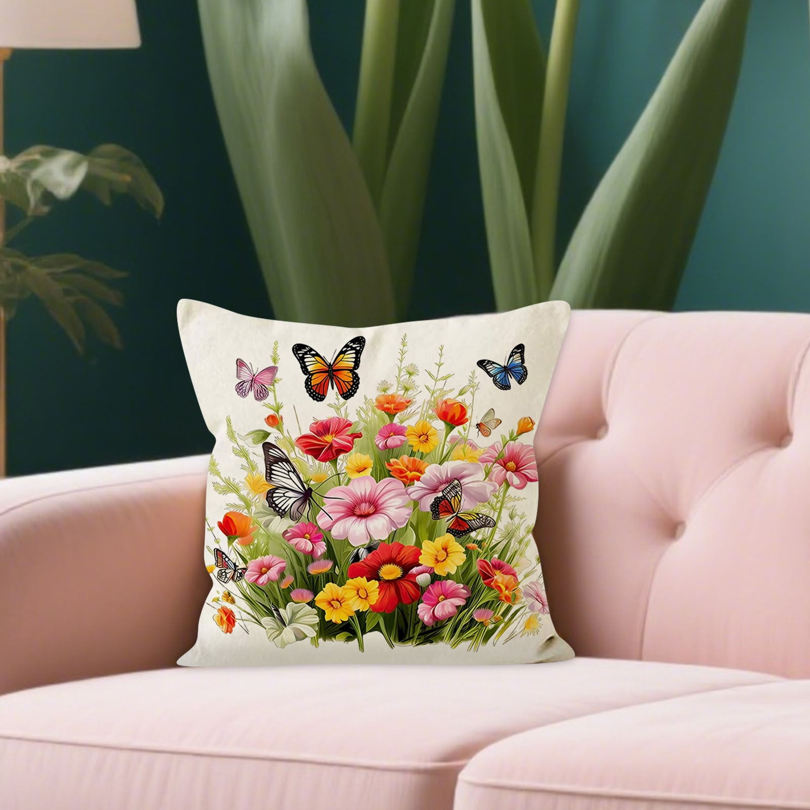 Click here for Rexchip Store Spring Flower Pillowcase Linen Home... prices